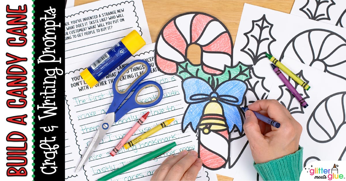 Christmas Candy Cane Craft Christmas Writing Prompts, Template
