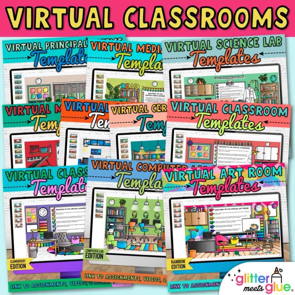 Virtual Classroom Background Bundle – 10 Bitmoji® Templates