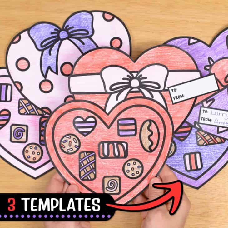 Valentines Day Candy Craft & Writing Prompts for Elementary