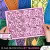 Art Room Bulletin Board Borders – Art Teacher Classroom Decor