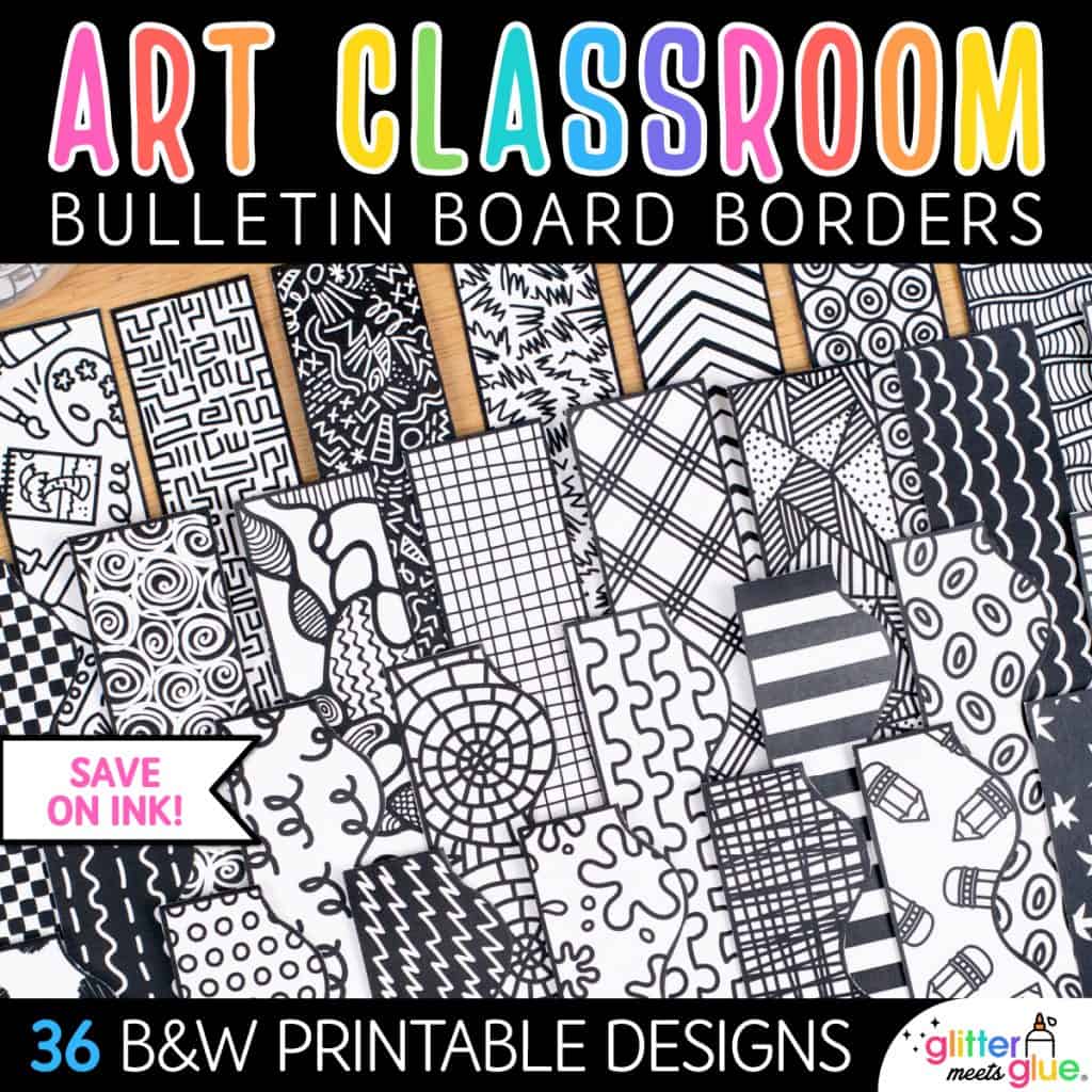 Art Room Bulletin Board Borders – Art Teacher Classroom Decor