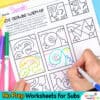 Echo Drawing Worksheets – Elementary, Middle Warm Up Activities
