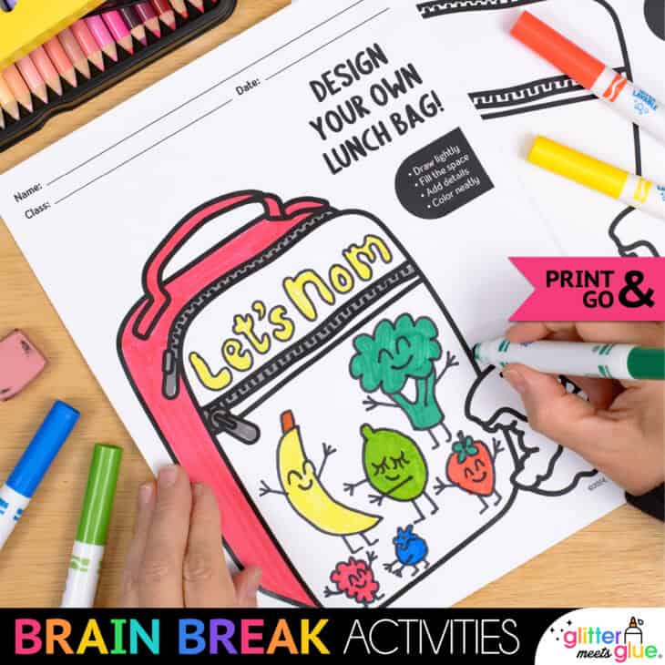 Design Your Own Elementary Art Worksheets – Easy Art Sub Plans