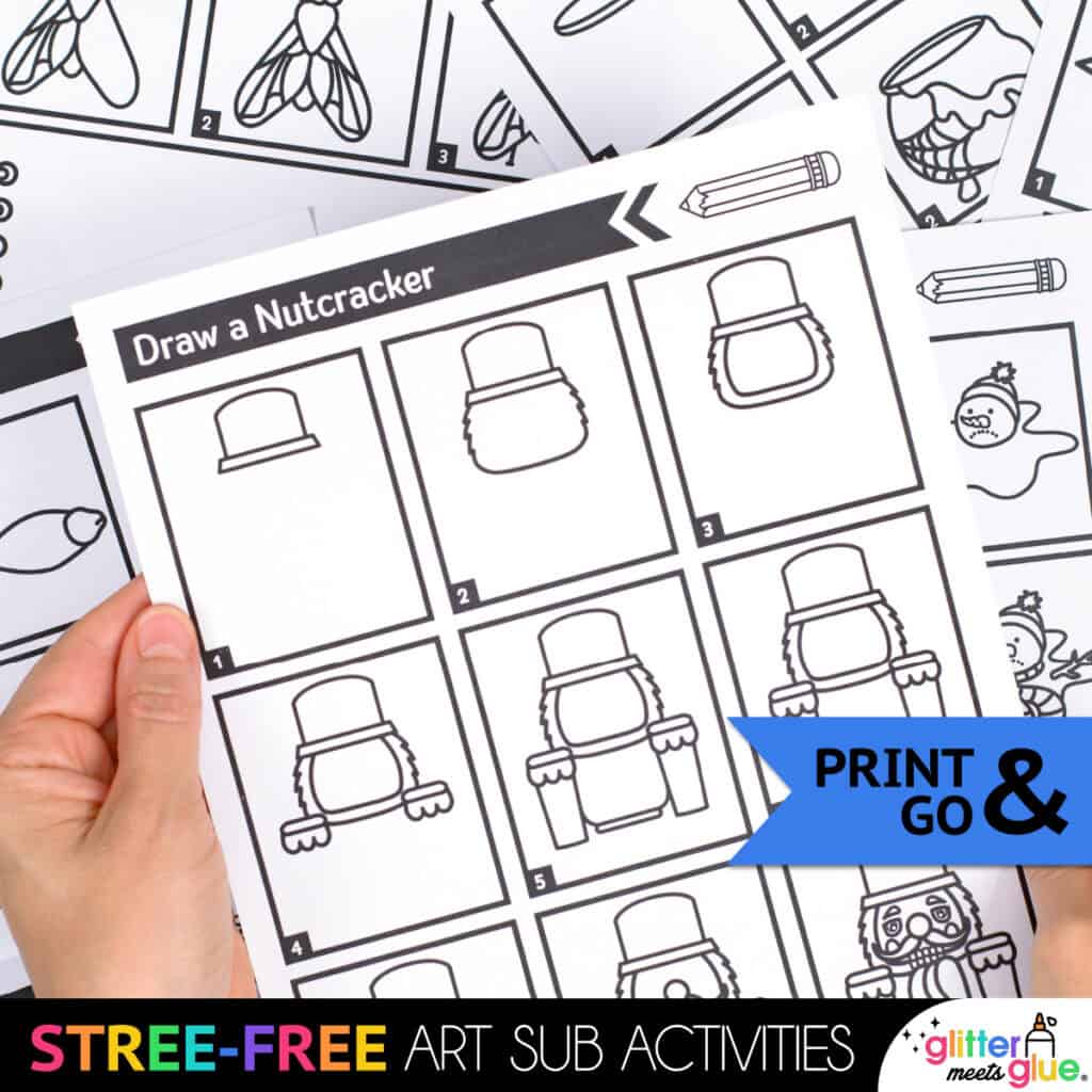 Directed Drawing Art Worksheets – 20 Step by Step Drawing Guides