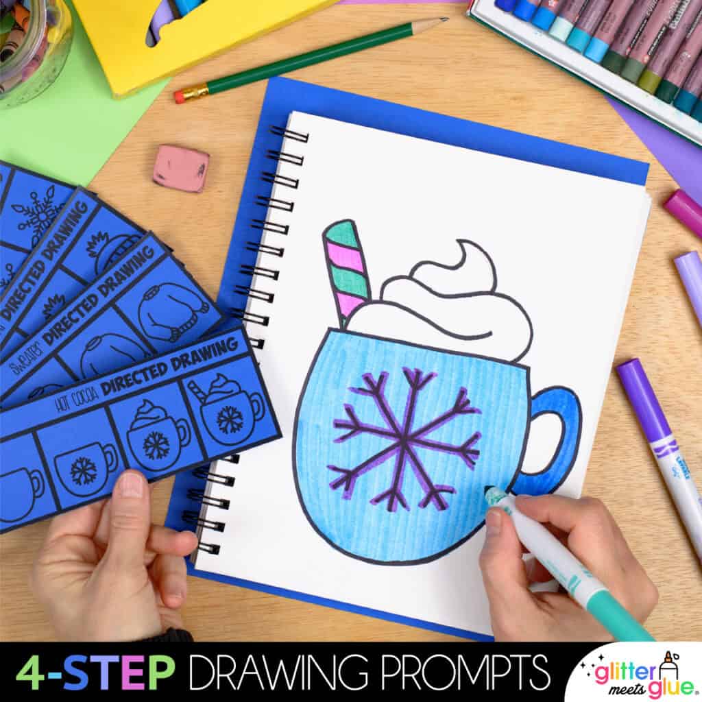 Winter Directed Drawing Booklet – 40 Elementary Art Bell Ringers