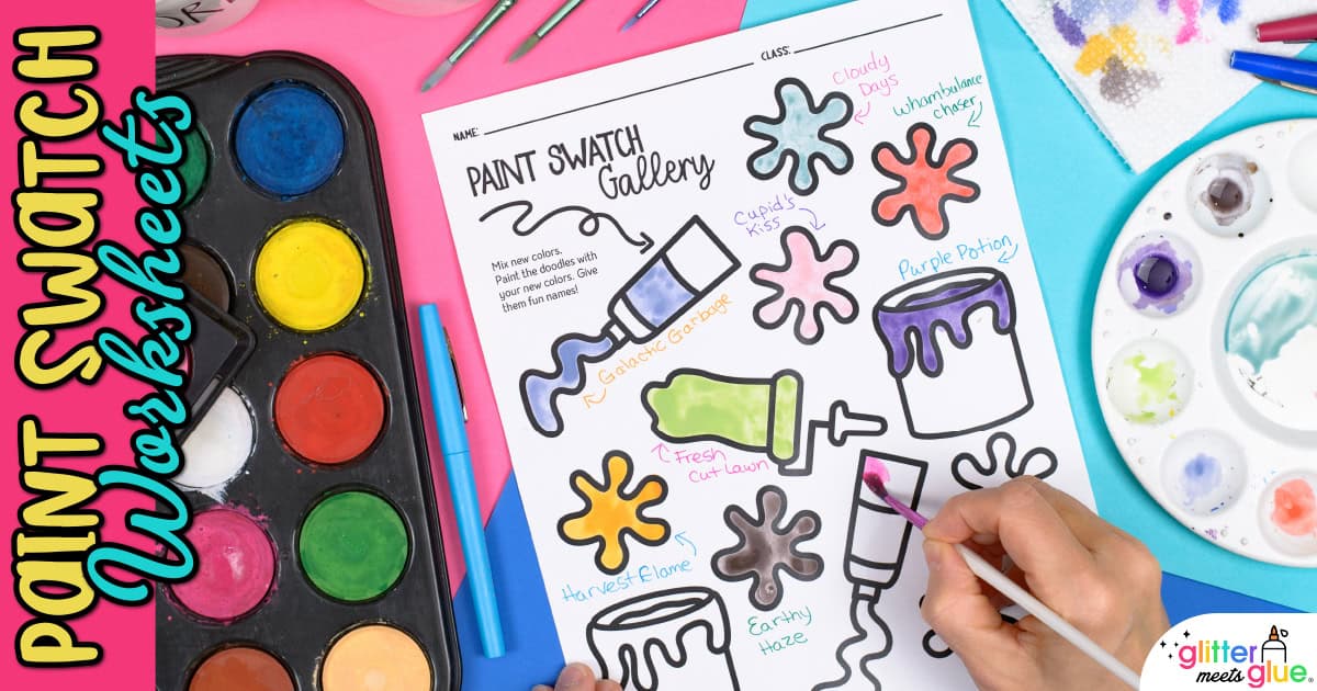 Paint Color Art Worksheets – Fast Finisher Activity for Elementary Art