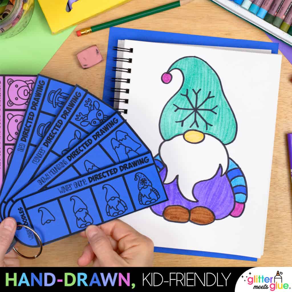 Winter Directed Drawing Booklet – 40 Elementary Art Bell Ringers