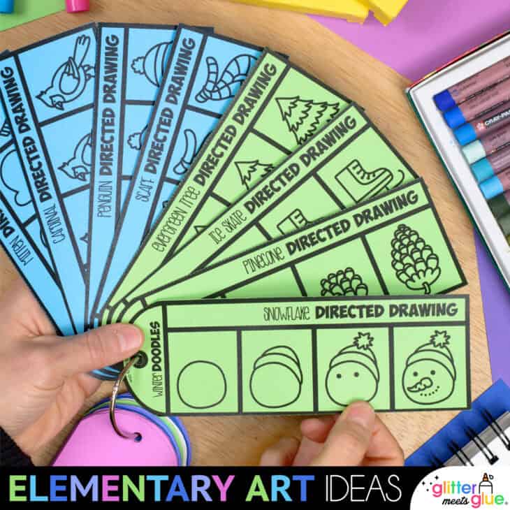 Winter Directed Drawing Booklet – 40 Elementary Art Bell Ringers