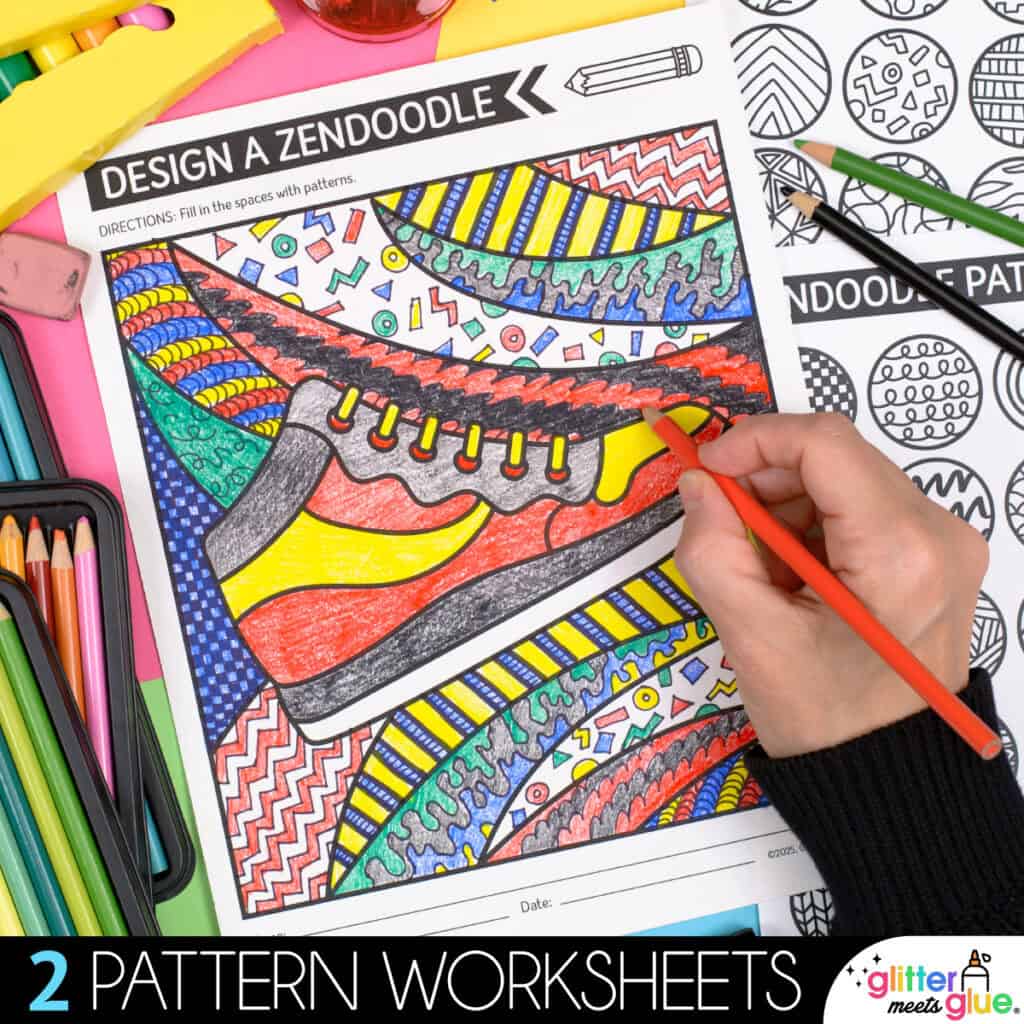 Back to School Zendoodle Art Worksheets – Fast Finisher Activities