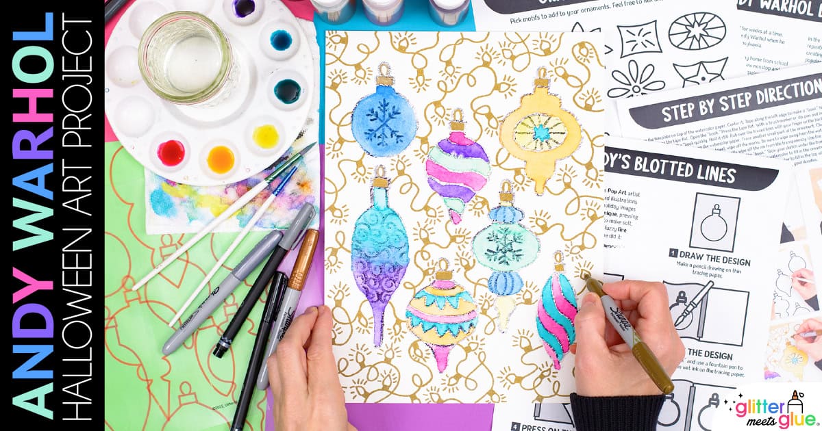 Andy Warhol Christmas Ornament Art Project – Elementary Art Ideas
