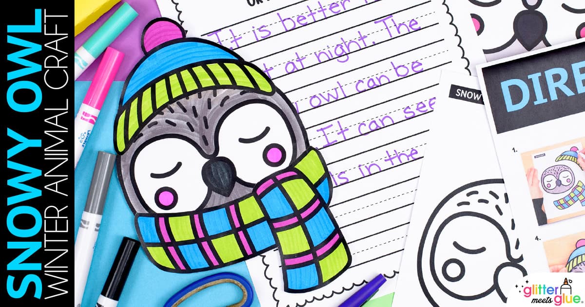 Snowy Owl Craft Template – Cute Winter Arctic Animal Printables
