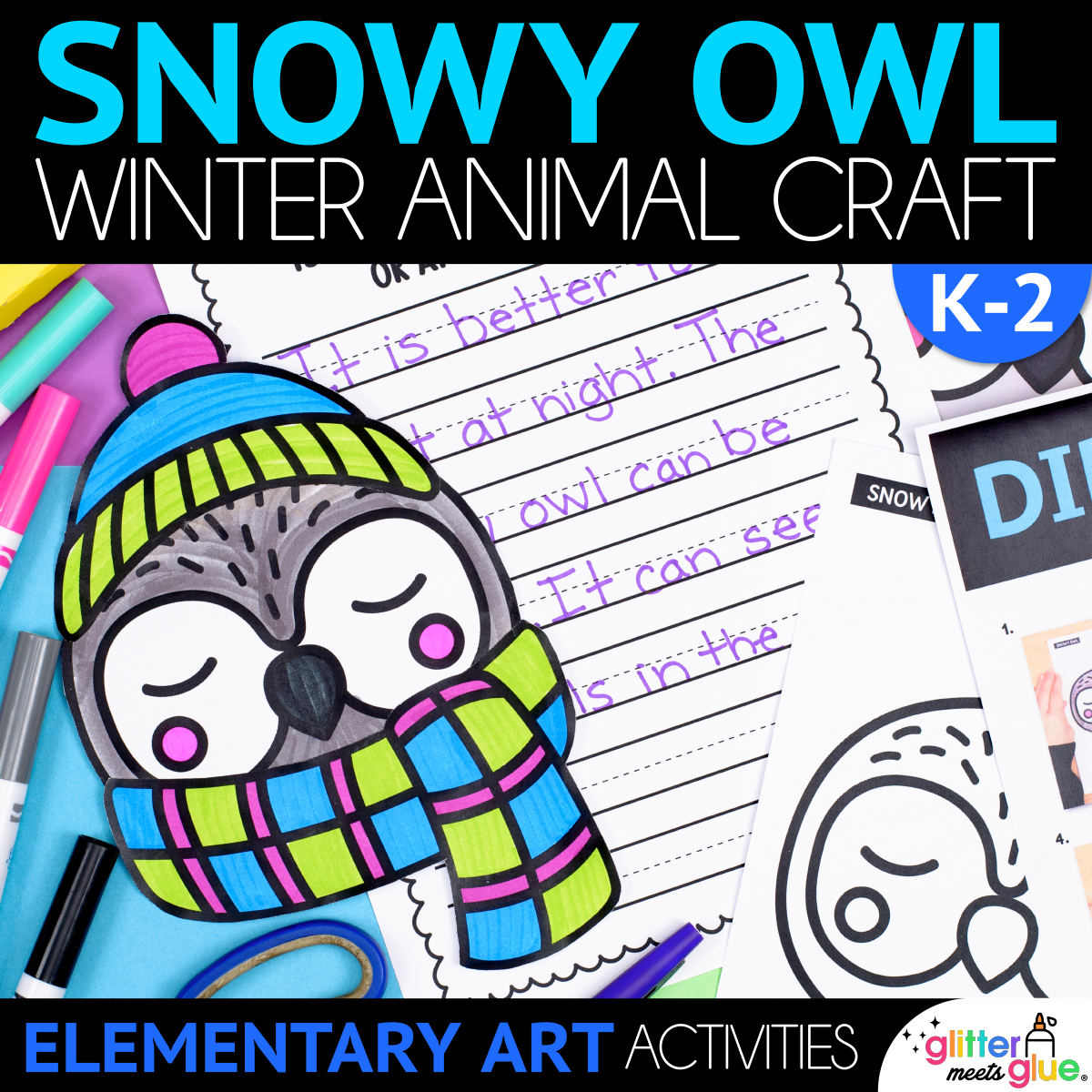 Snowy Owl Craft Template – Cute Winter Arctic Animal Printables