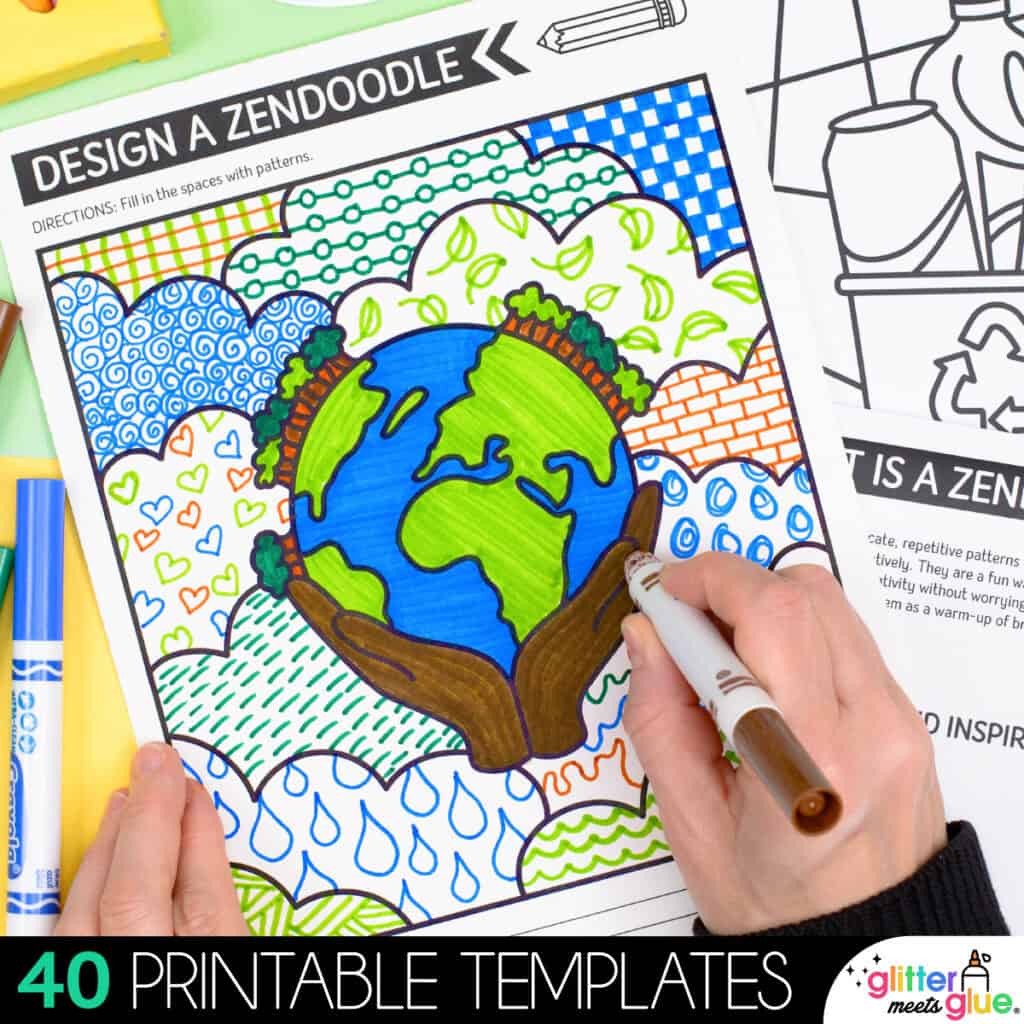 Spring Zendoodle Art Worksheets Bundle – Fast Finisher Activities